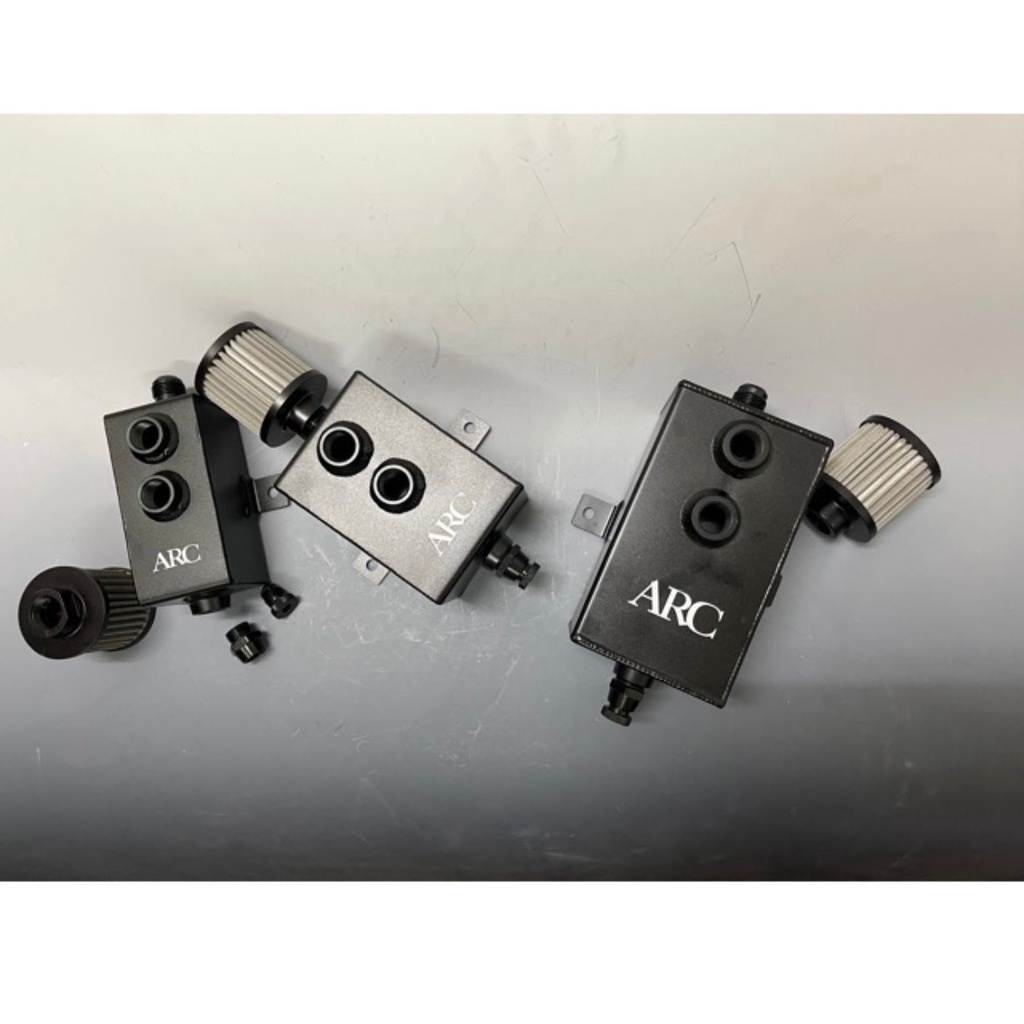 ARC Pro Series Oil Catch Tank Can 10AN fittings Universal Black 1/ 2/ 3 ...