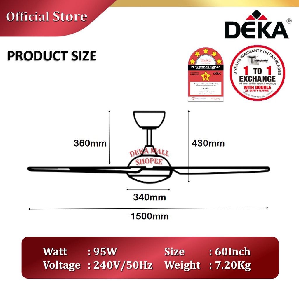 KDK K15VO / K12VO /F-M15AO Deka DR9 DR10 5 Speed Regulator Ceiling Fan ...