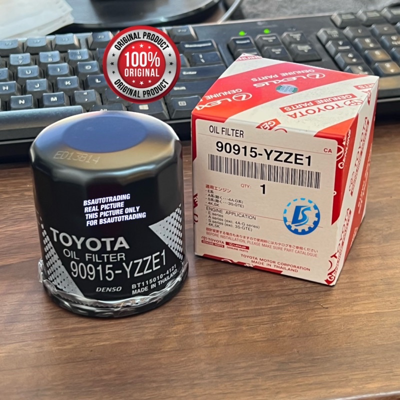100% ORIGINAL TOYOTA Altis Avanza Vios Wish OIL FILTER 90915-YZZE1 E1 ...