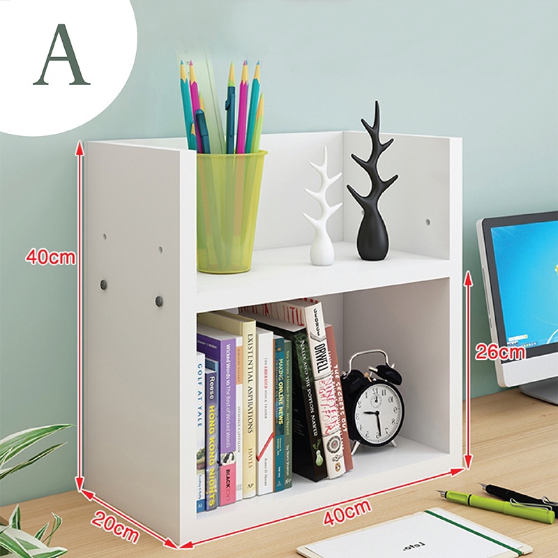 Dormitory study room desktop space saver book rack student office ...