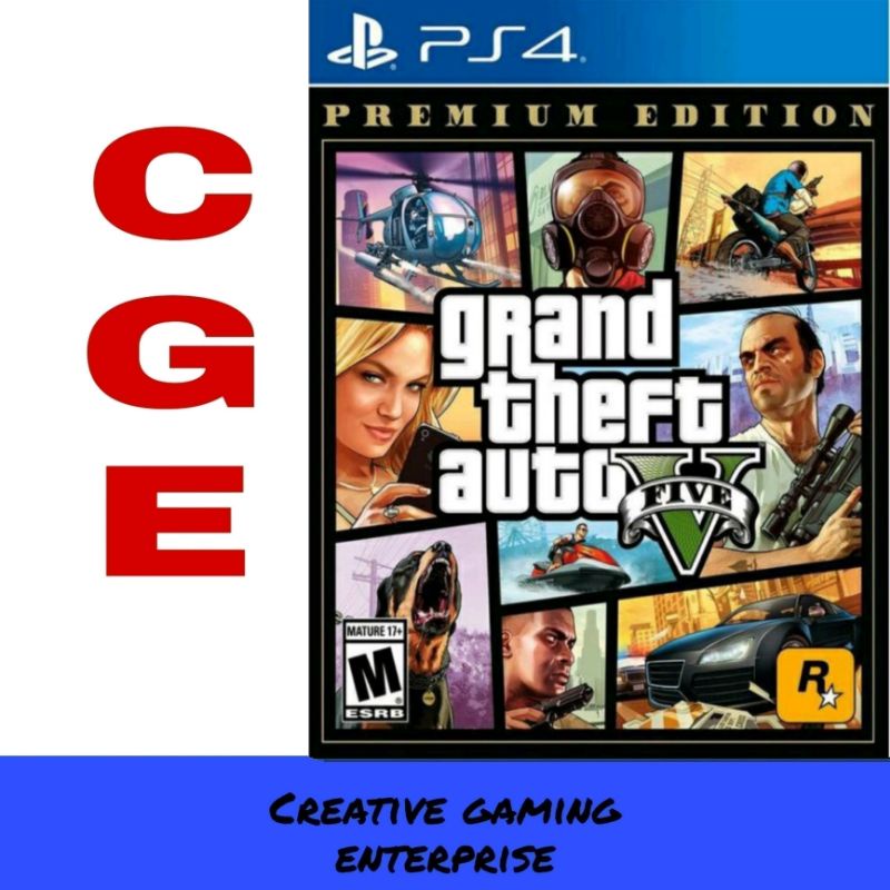 PS4 GTA V Grand Theft Auto 5 Premium Edition (Eng)(New & Sealed ...