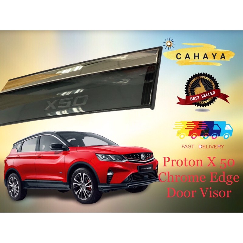 Proton X50 Stainless Steel Chrome Edge Door Visior/ Air Press | Shopee ...