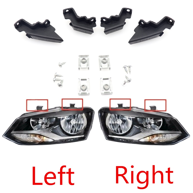 Car Headlight Bracket Mount Holder Clips Screws Repair Replacement Kit 6R0998226 6R0998225 For VW Polo 2009 2017 Shopee Malaysia