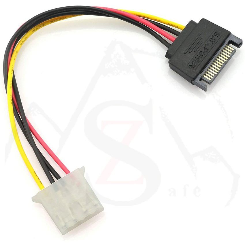 Female 4Pin IDE Power To SATA 15Pin Male, 4 Pin Molex to SATA Power ...