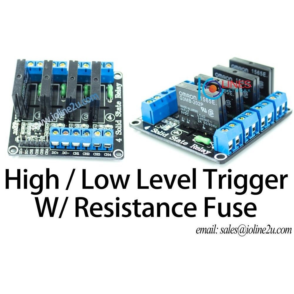 4 Channel 3.3V/5V Omron Solid state Relay board TTL High Pi Arduino ...