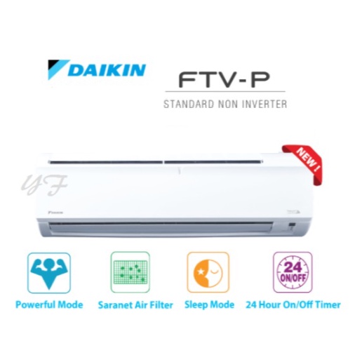 (IPOH AREA)DAIKIN AIR-CONDITIONER NON-INVERTER (R32)1.0HP/1.5HP/2.0HP/2.5HP(SMART CONTROL ...