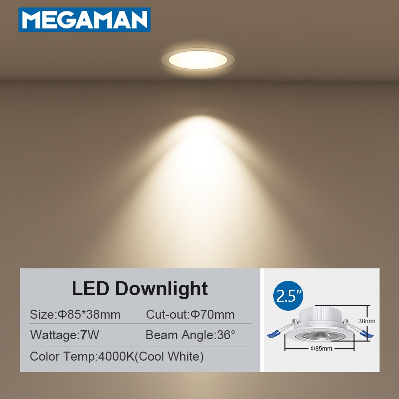 Megaman LED Spot light Downlight Panel Slim Ceiling Energy Saving Home ...