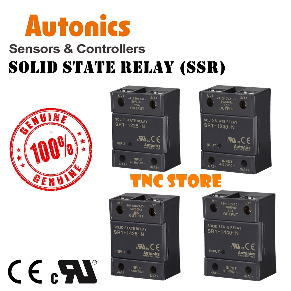 Autonics Solid State Relay SSR SR1-1225-N SR1-1240-N SR1-1425-N SR1-1440-N KD20C25AX G3NA-225B ...