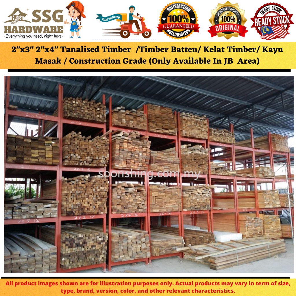 2"x3" 2"x4" Tanalised Timber /Timber Batten/ Kelat Timber/ Kayu Masak ...