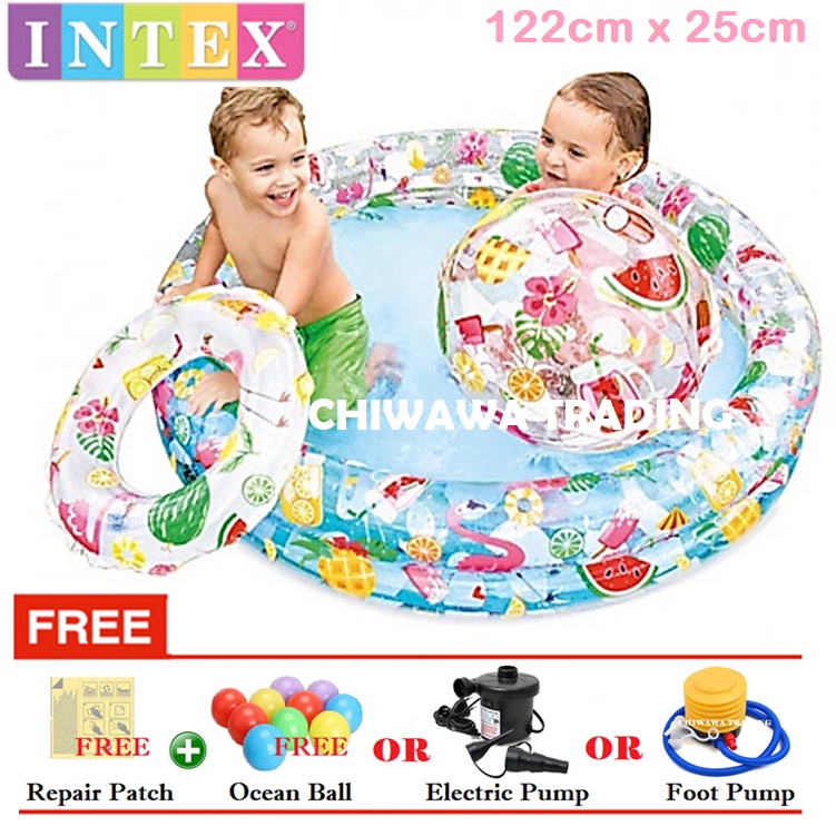PROMOTION 59460 INTEX Inflatable Ring Swimming Pool Safe PVC Bath Basin ...
