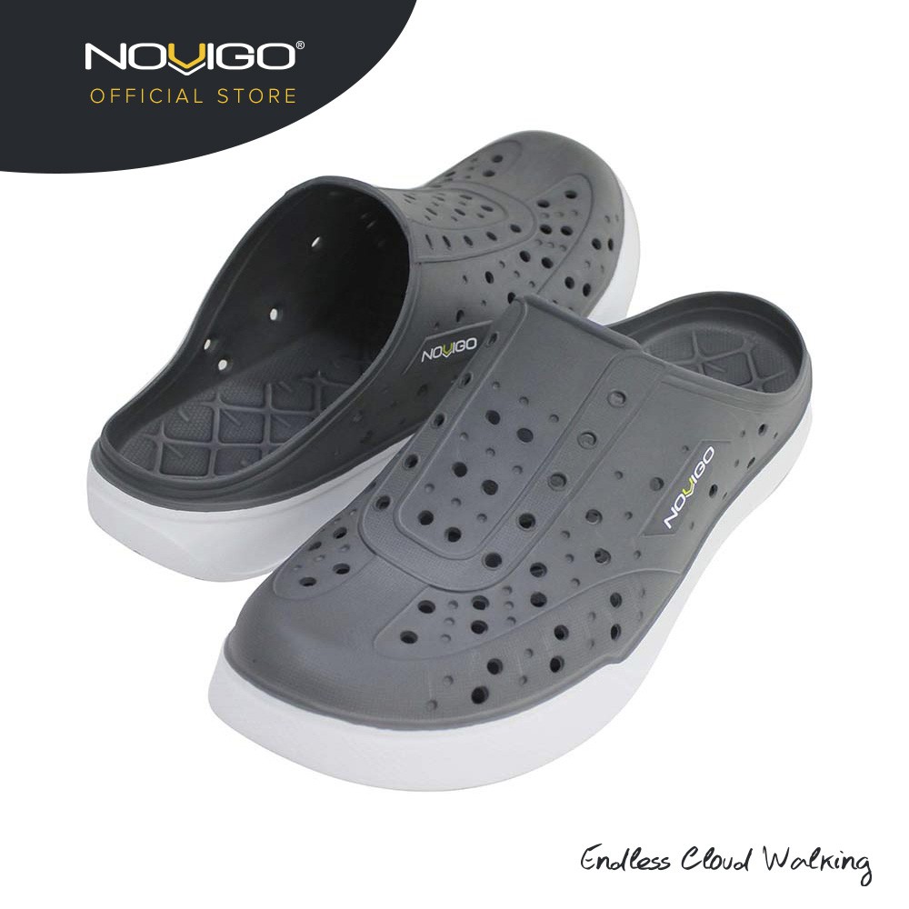 Novigo® Lugo Dual Density Unisex Eva Sandal (Pewter Grey/Cotton White ...