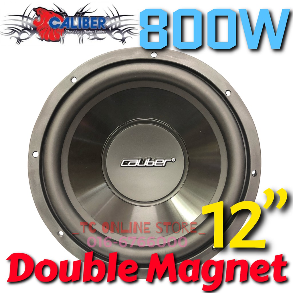 CALIBER 12" Double Magnet Car Woofer 800Watts Subwoofer Speaker CPW ...