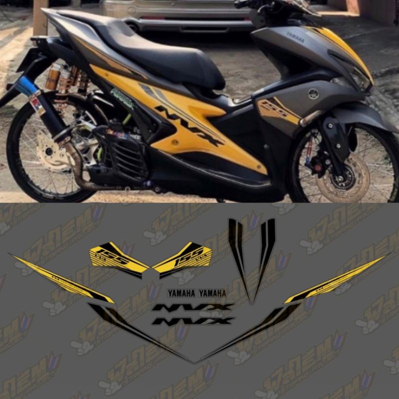 STRIPING STICKER AEROX 155 MALAYSIA MODEL NVX TRANSPARENT | Shopee Malaysia