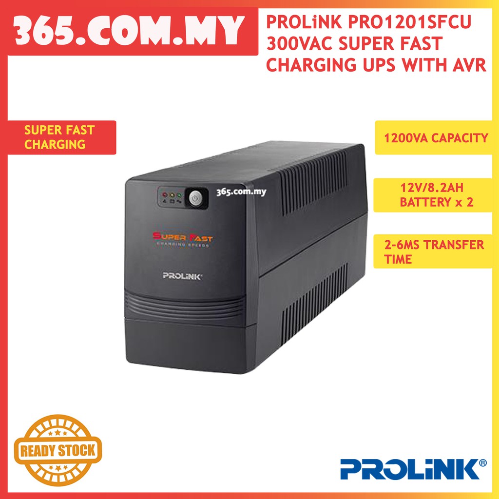 PROLiNK PRO1201SFCU 300VAC Super Fast Charging UPS with AVR | Shopee Malaysia