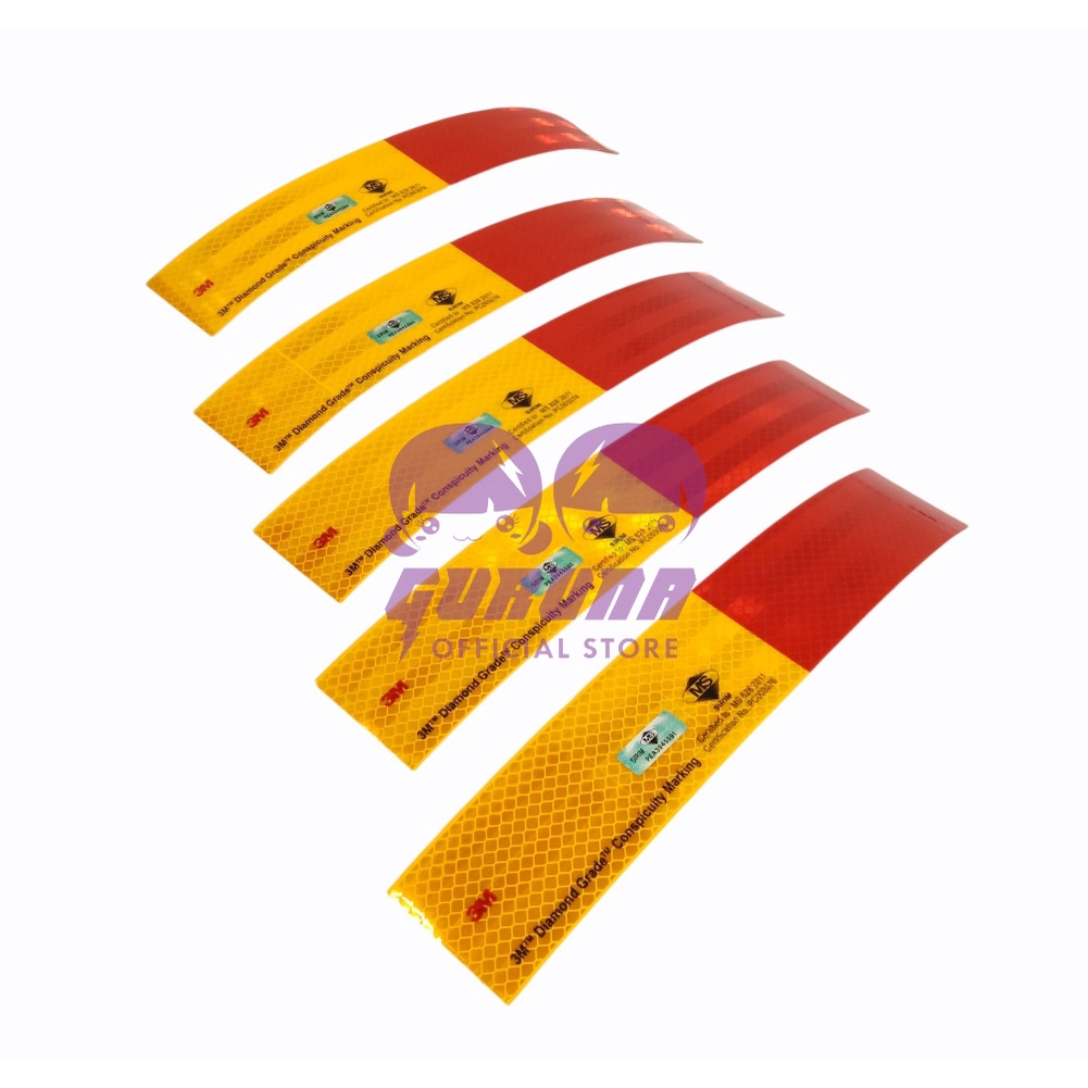 Original 3M SIRIM Type 5 Lorry Truck Trailer Yellow Red Safety Marking ...