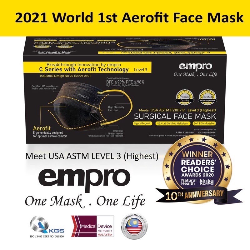 🔥Ready Stock🔥Empro AEROFIT C Series - Surgical Face Mask MS31-3P (3 PLY ...