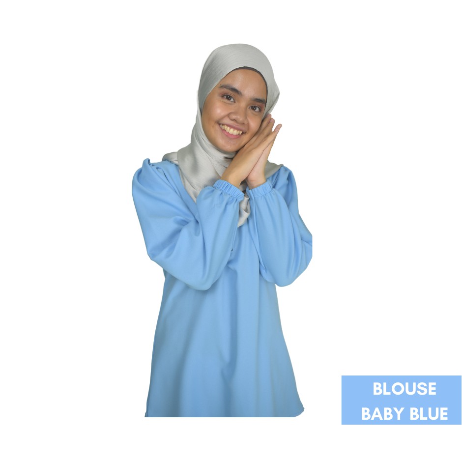 SUIT MUSLIMAH RUFFLE BLOUSE ROPOL LABUH LONG SLEEVE LENGAN PANJANG ...