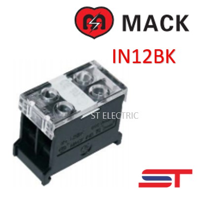 MACK IN12BK TERIMINAL BLOCK with COVER / IN SERIES DIN RAIL MOUNT ...