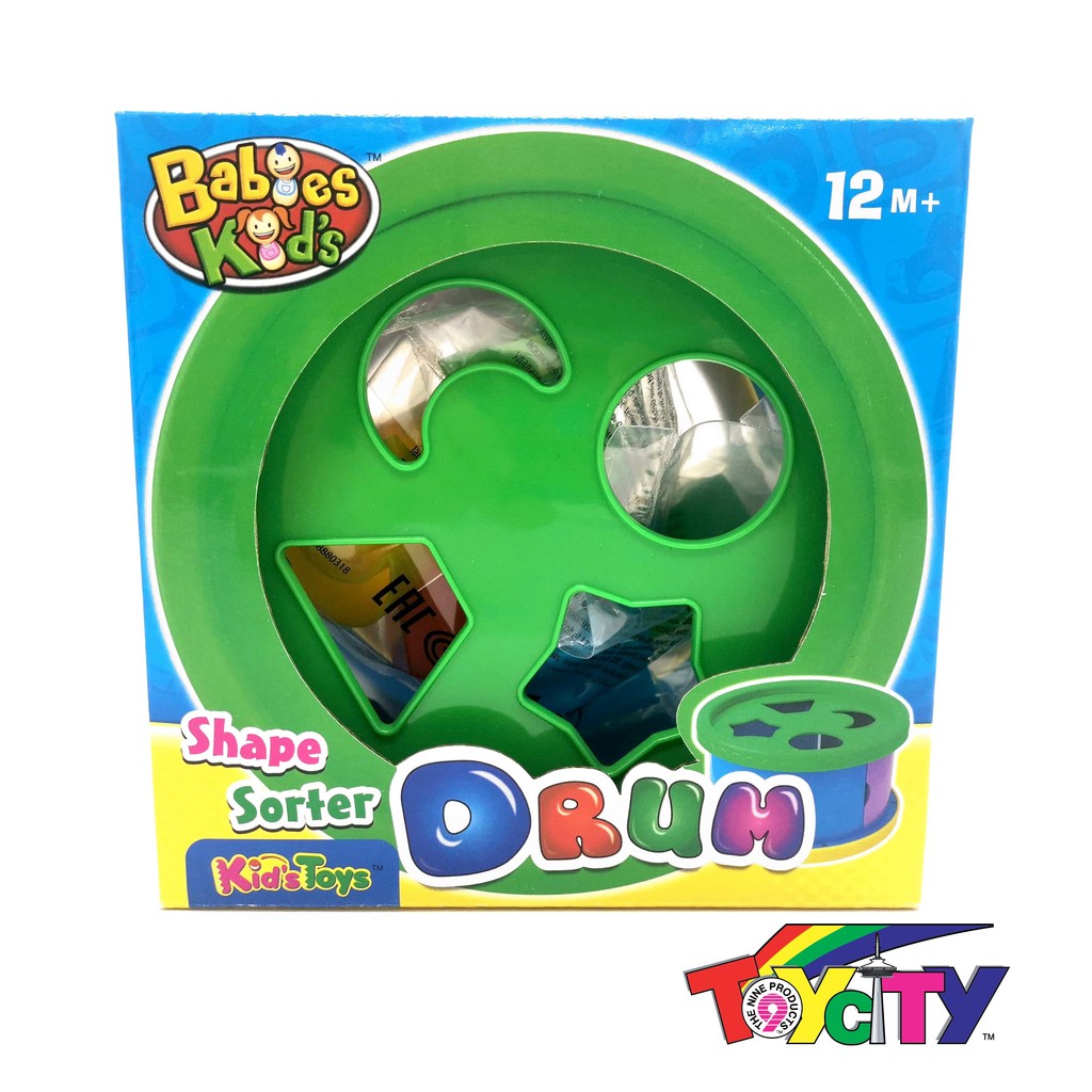 BABY PLAY CENTER SHAPE SORTING DRUM BOX FUN PLAYSET FOR TODDLER AND ...