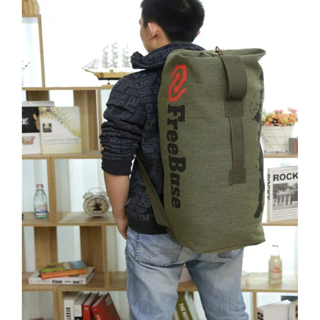 55L Outdoor Travel Luggage Army Bag Canvas Hiking Backpack Camping ...