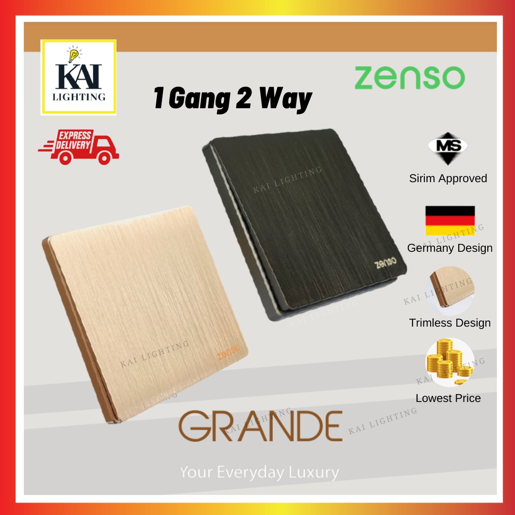 [CHEAPEST] Zenso Grande Socket and Wall Switch Slim Modern Switches ...