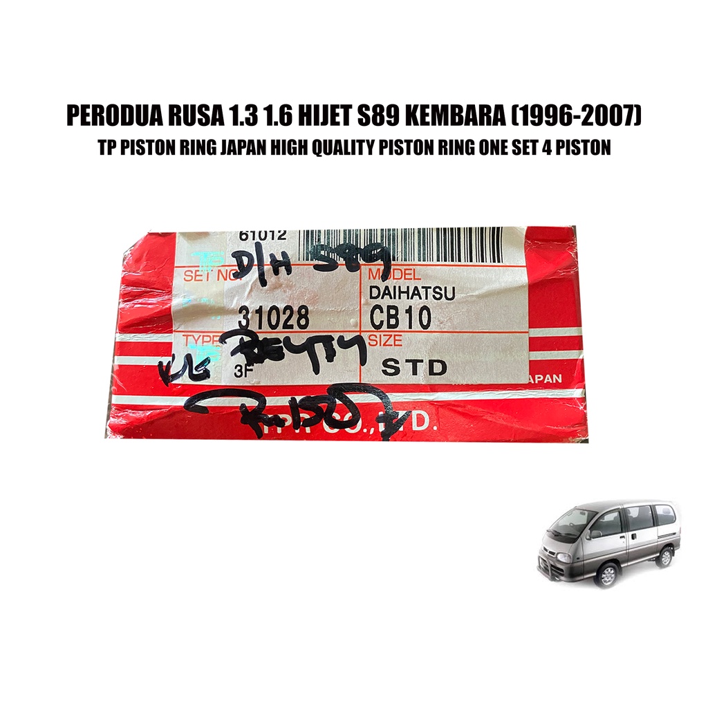 PERODUA RUSA 1.3 1.6 HIJET S89 KEMBARA OLD HC HD (1996-2007) PISTON ...
