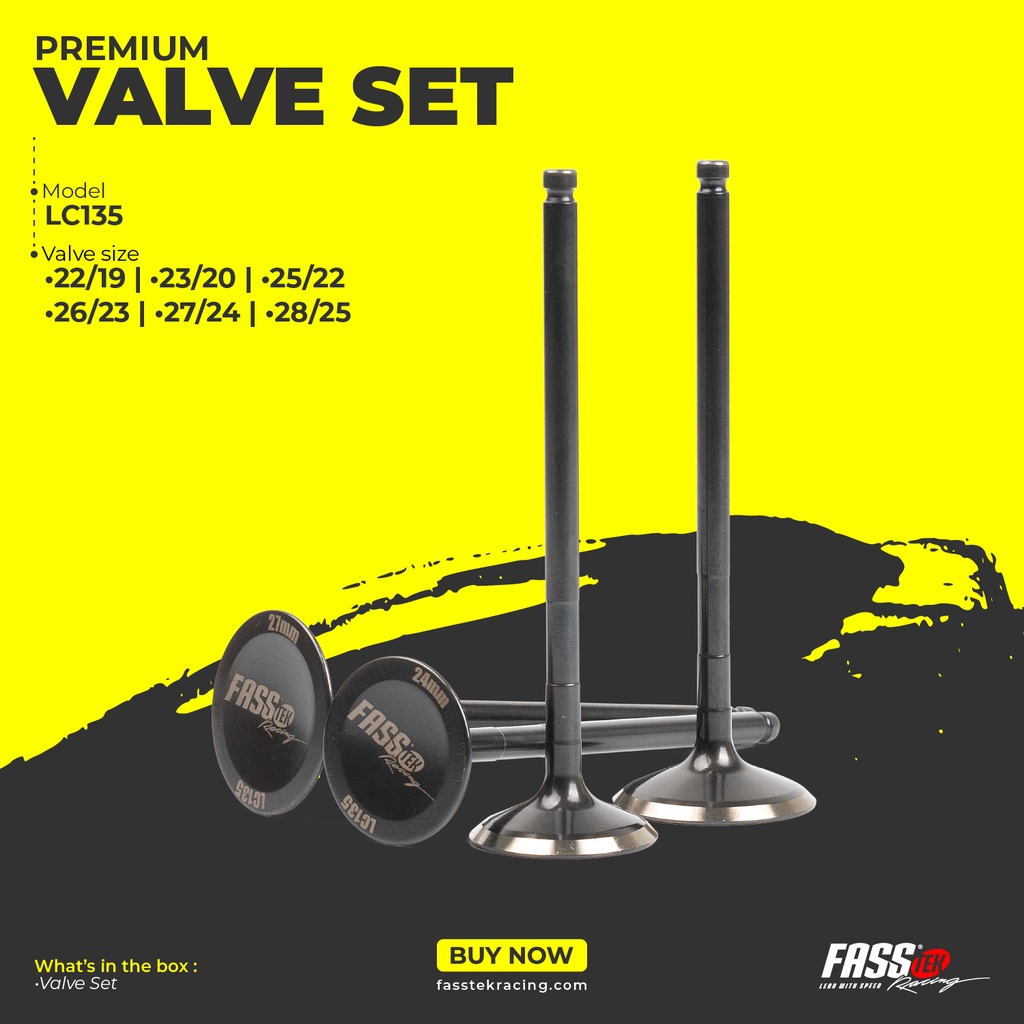 100% ORIGINAL FASSTek Racing® [PREMIUM] VALVE SET Y15 FZ150 LC135 Y16 ...