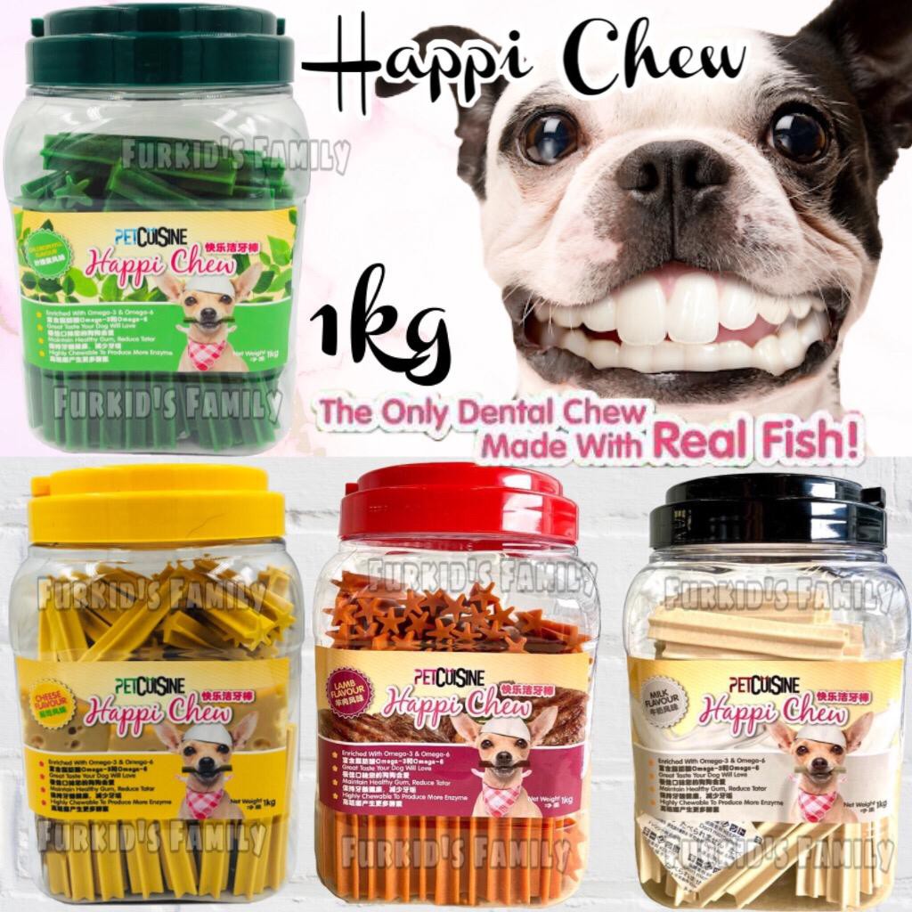 Petcuisine Happi Chew Dog Dental Chew 1kg-Milk / Lamb / Cheese ...