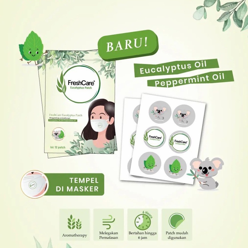 Satasha FRESH CARE Eucalyptus Patch Contains 12 Patches/ FreshCare Mask ...