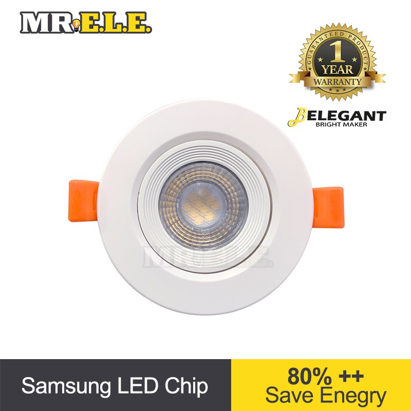 Belegant 7W LED Eye Ball Casing (Round + Samsung LED Chip) (Warm White ...