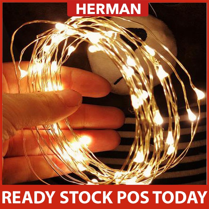 HERMAN 😍 1M 2M 5M 10M Mini Copper Wire String Fairy Light LED Strings Lights LED Party Christmas ...