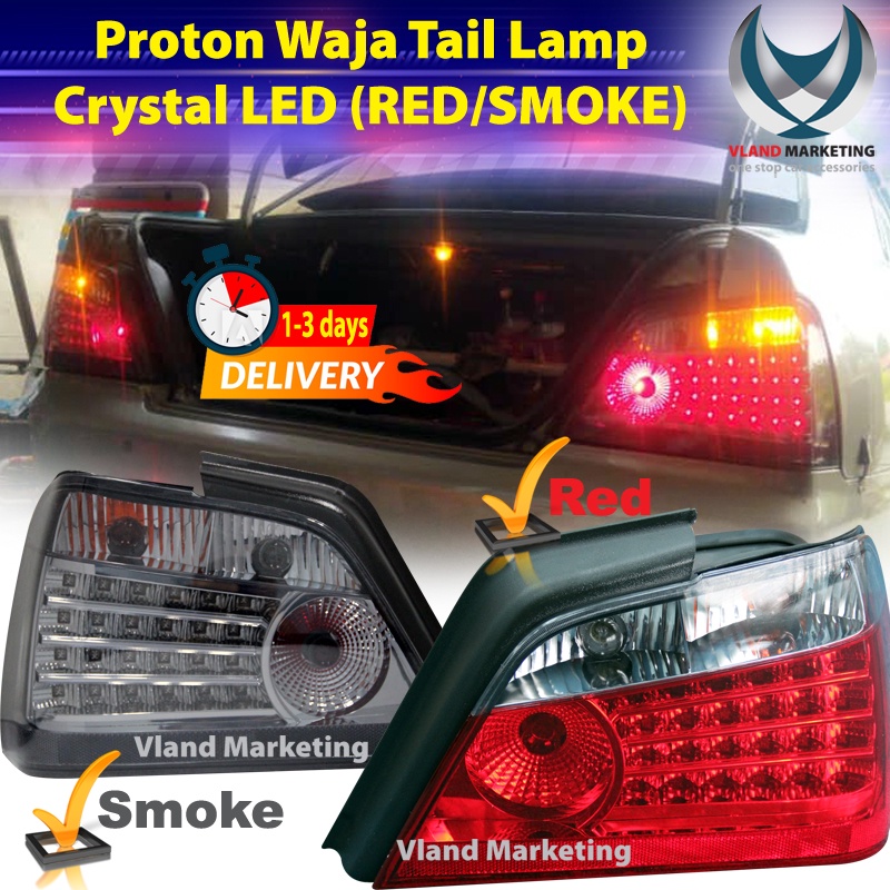 Proton Waja Tail Lamp Light Crystal LED / Waja lampu belakang ( RED ...