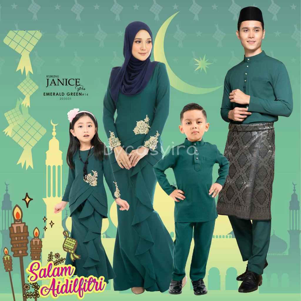 Baju Raya 2024 | JANICE Set Family | Set Sedondon Ibu Anak | Shopee ...