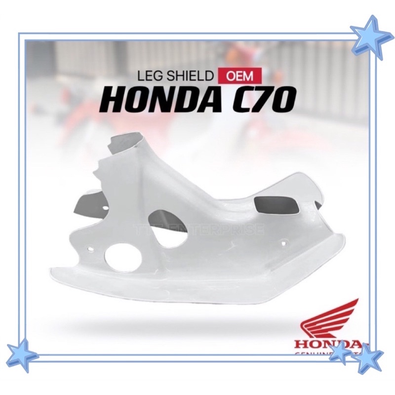 HONDA C70 LEG SHIELD (OEM) C70 LAMPU BULAT FRONT COVER PUTIH KEPAK ...