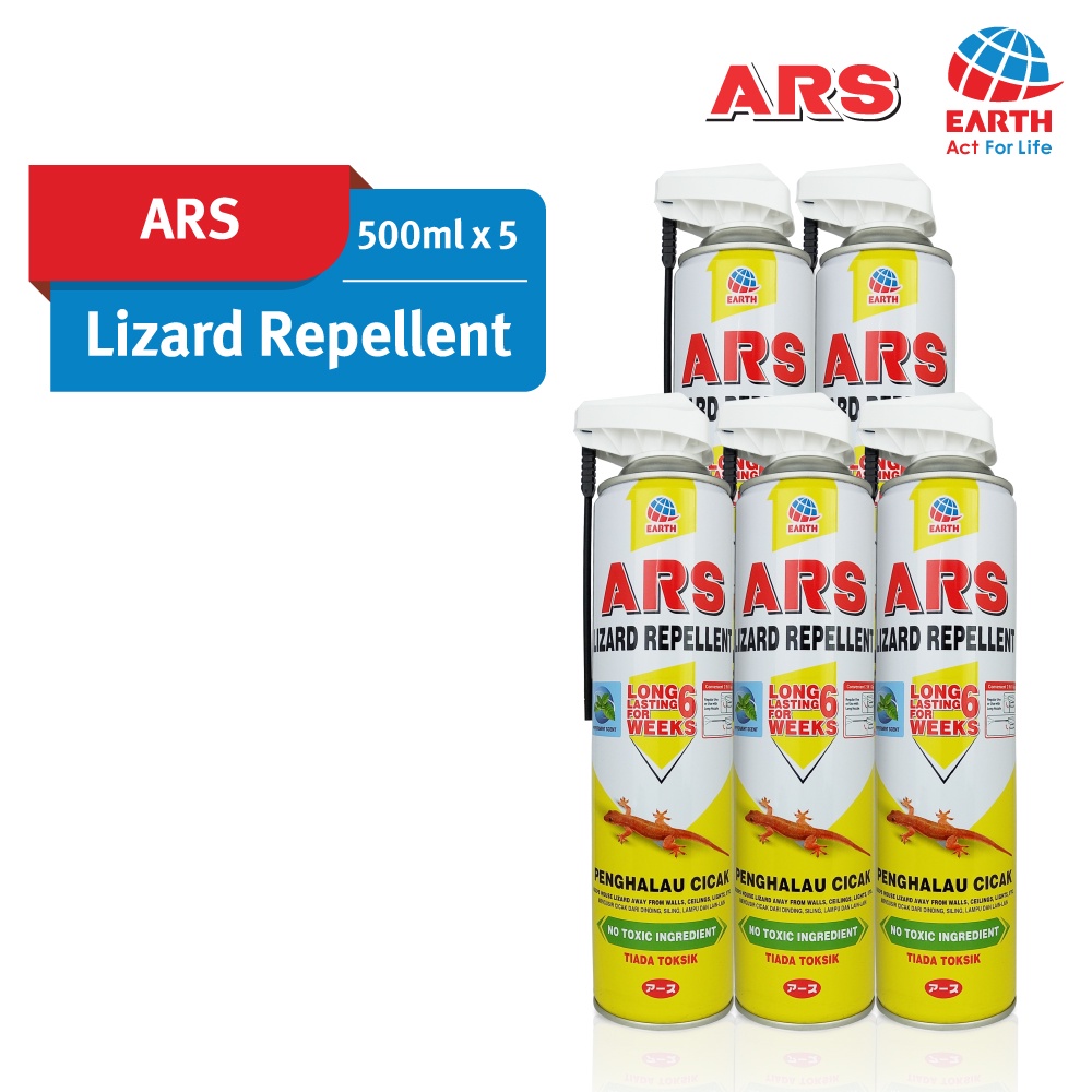ARS Lizard Repellent Spray 5x 500ml each Natural Peppermint Oil extract ...