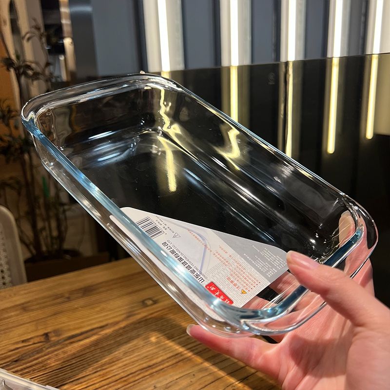 1L/2L/3.5L Premium Tempered glass baking tray Microwave oven Bakeware ...