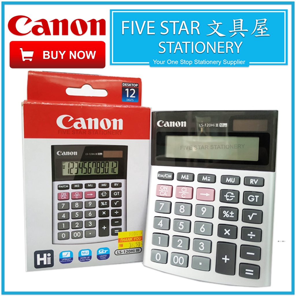 fivestar2u Canon LS-120Hi III Calculator 12 Digits Upright Angled ...