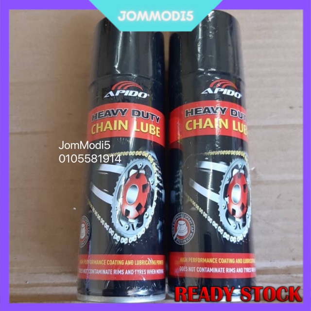 CHAIN OIL (1 BOTOL) APIDO HEAVY DUTY CHAIN LUBE MINYAK RANTAI OIL 240ML ...