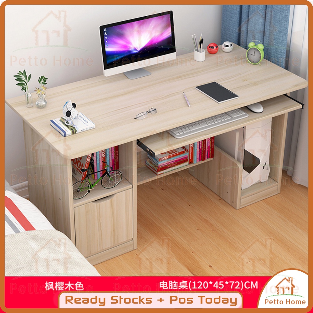 Multifunction Computer Desk Wood PC Table Minimalist Computer Desk ...