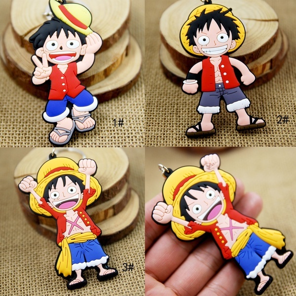 Anime Cartoon Cute Kawaii One Piece Luffy keychain Action Figure Toys ...