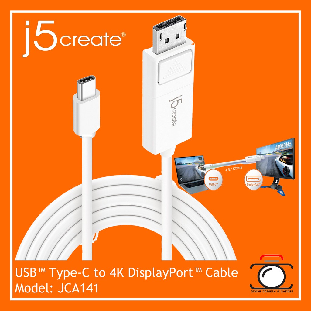 J5CREATE USB™ Type-C to 4K DisplayPort™ Cable Model: JCA141 | Shopee ...