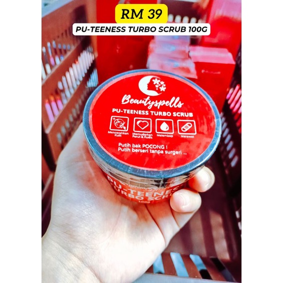 TURBO SKRUB BEAUTYSPELLS ( Pu-Teeness Turbo Scrub ) | Shopee Malaysia