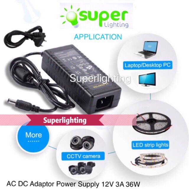 AC DC 12V 2A/3A/6A Power Supply Adapter 36W Power Adaptor Plug | Shopee ...