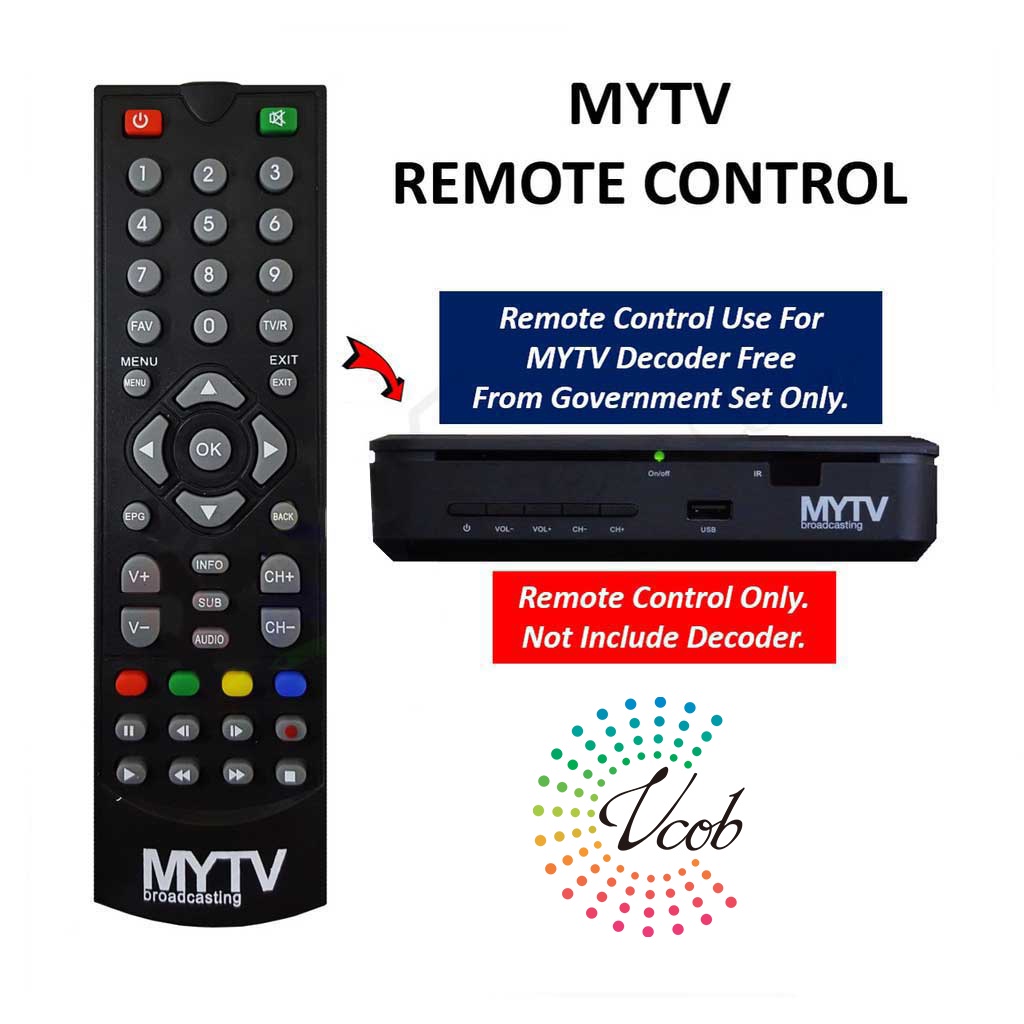 [Top Selling] MYTV Remote Control (for Set Unit Dekoder Percuma) MYTV ...