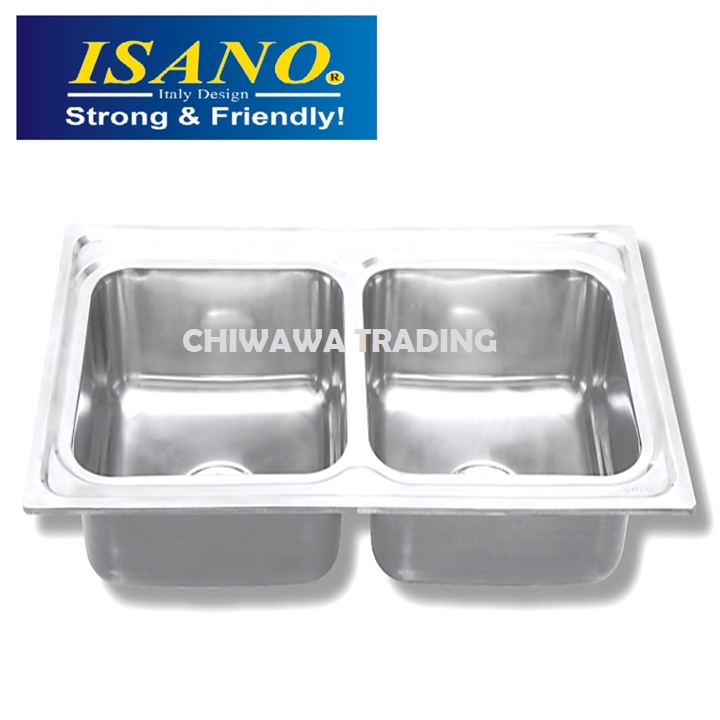 ISANO B160 Stainless Steel Kitchen Sink Bowl Basin Drainer | Shopee ...