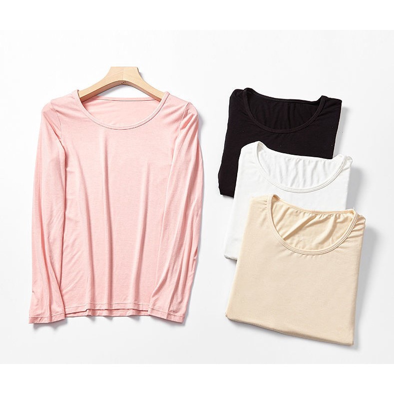 Baju Inner Lengan Panjang Perempuan / Baju Inner Muslimah Lengan ...