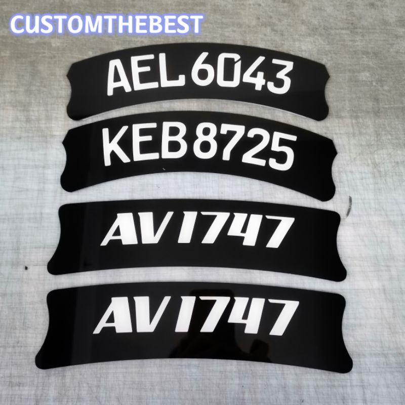 NUMBER PLATE MOTOR 2D DEPAN L/R (TULISAN DALAM) STANDARD /C70 PLATES 1 ...