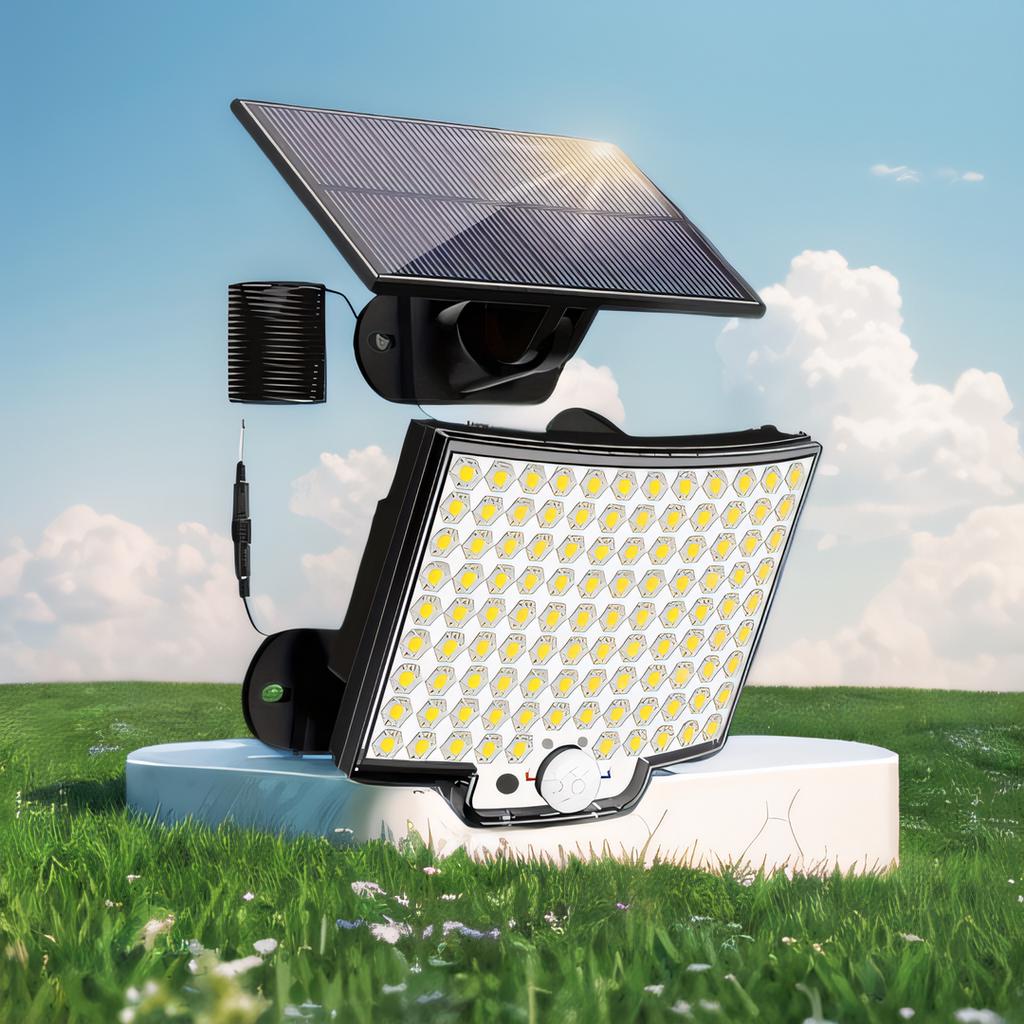 1pc Solar courtyard light 106LED solar wall light solar lawn light ...