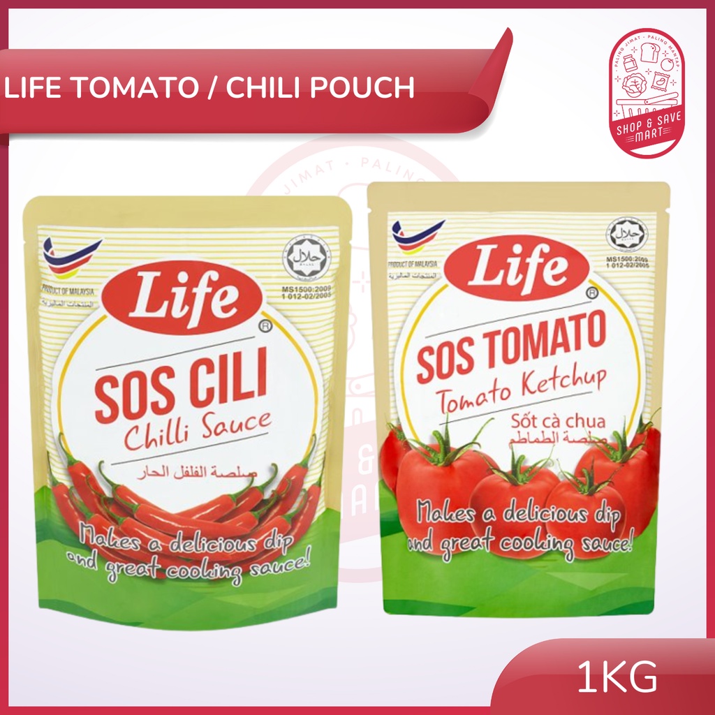 Life Chili Sauce 1KG / Tomato Sauce Pouch Refill Pack - 1KG (Type: Chili/Tomato) | Sos Cili Sos ...