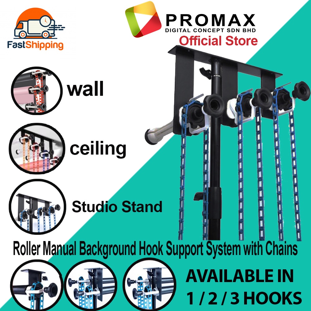 Background Hook Wall Ceiling Studio Stand Support Mount Lifter Manual ...